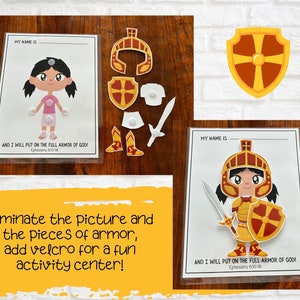 Kids Armor of God Activity Pages, Sunday School Activity, Kids Church ...