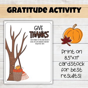 Thanksgiving/fall Gratitude Tree Kids Activity, 30 Faith-filled ...