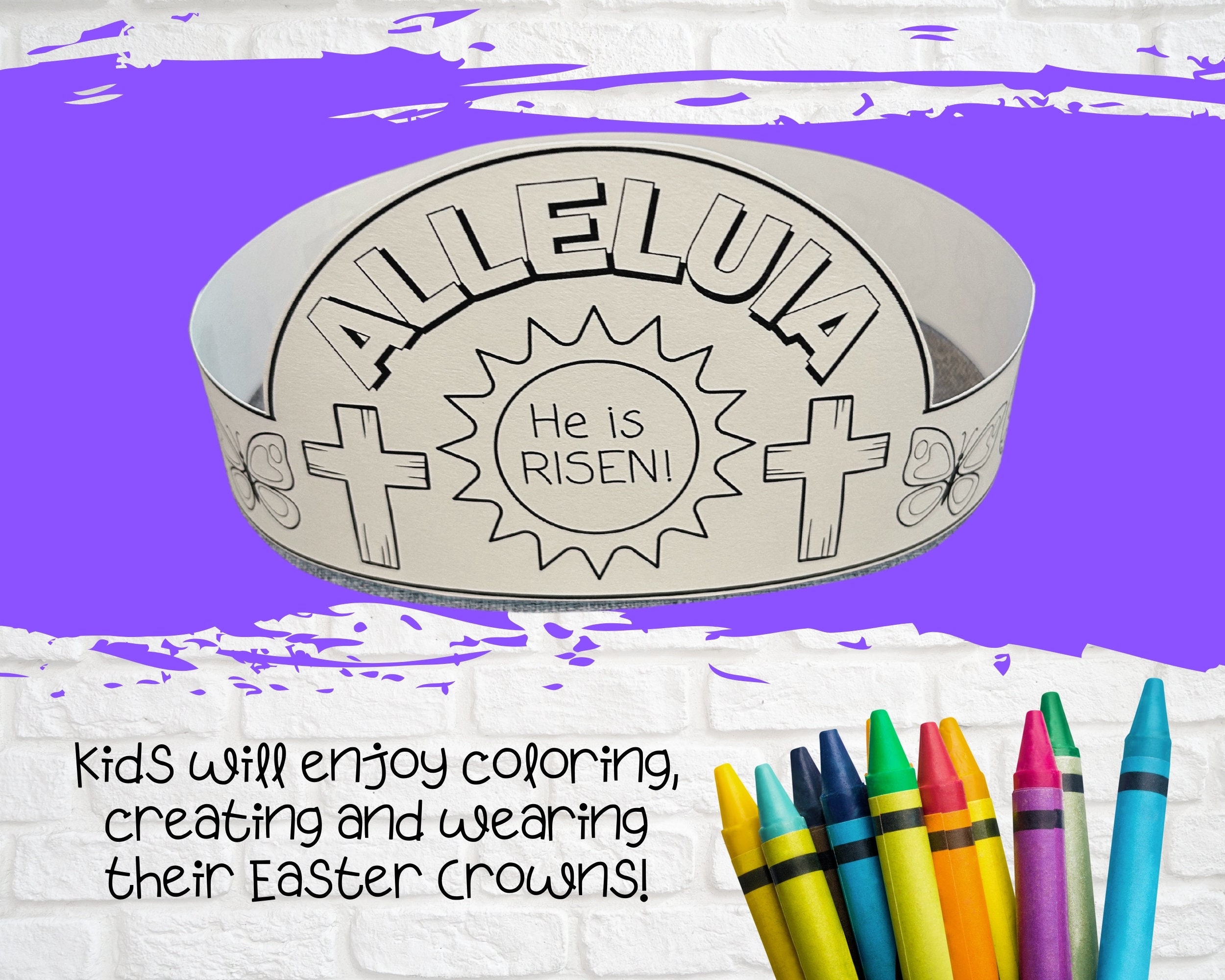 Easter Crown Crafts, Sunday School Activity, Kids Church, Holy Week ...