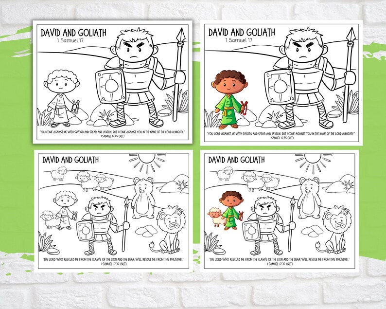 David and Goliath Story Strips, Sunday School Activity, Kids Church ...