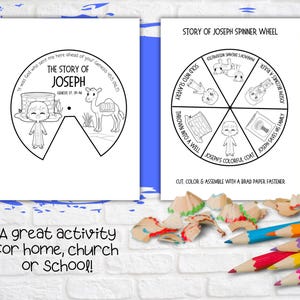 Joseph Story Spinner Wheel, Sunday School Activity, Kids Church Craft ...