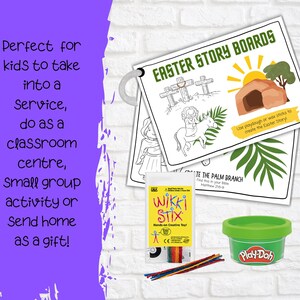 Easter Story Boards, Play Dough/wax Stick Mats, Sunday School Activity ...