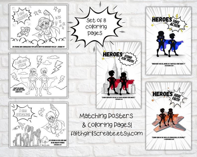 Superhero Bible Verse Wall Art, Printable Scripture Poster, I Can Do ...