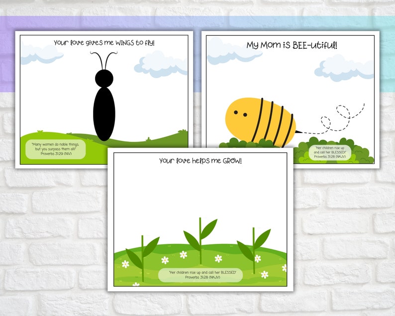 Mother's Day Bible Verse Handprint Bundle, Printable Mother's Day Craft ...