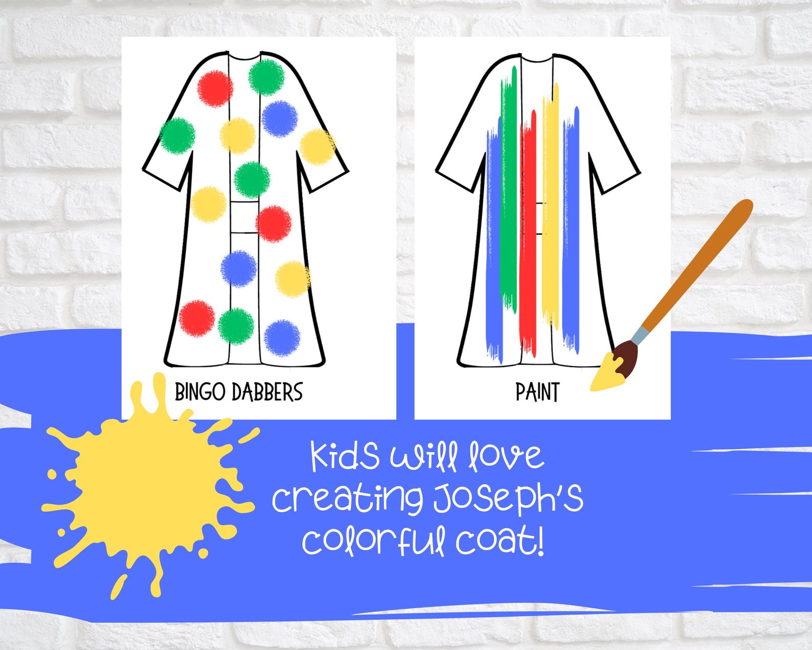 Joseph's Colorful Coat Craft, Sunday School Activity, Kids Church Craft ...
