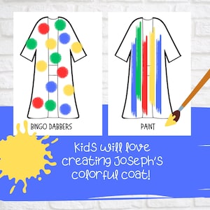 Joseph's Colorful Coat Craft, Sunday School Activity, Kids Church Craft ...