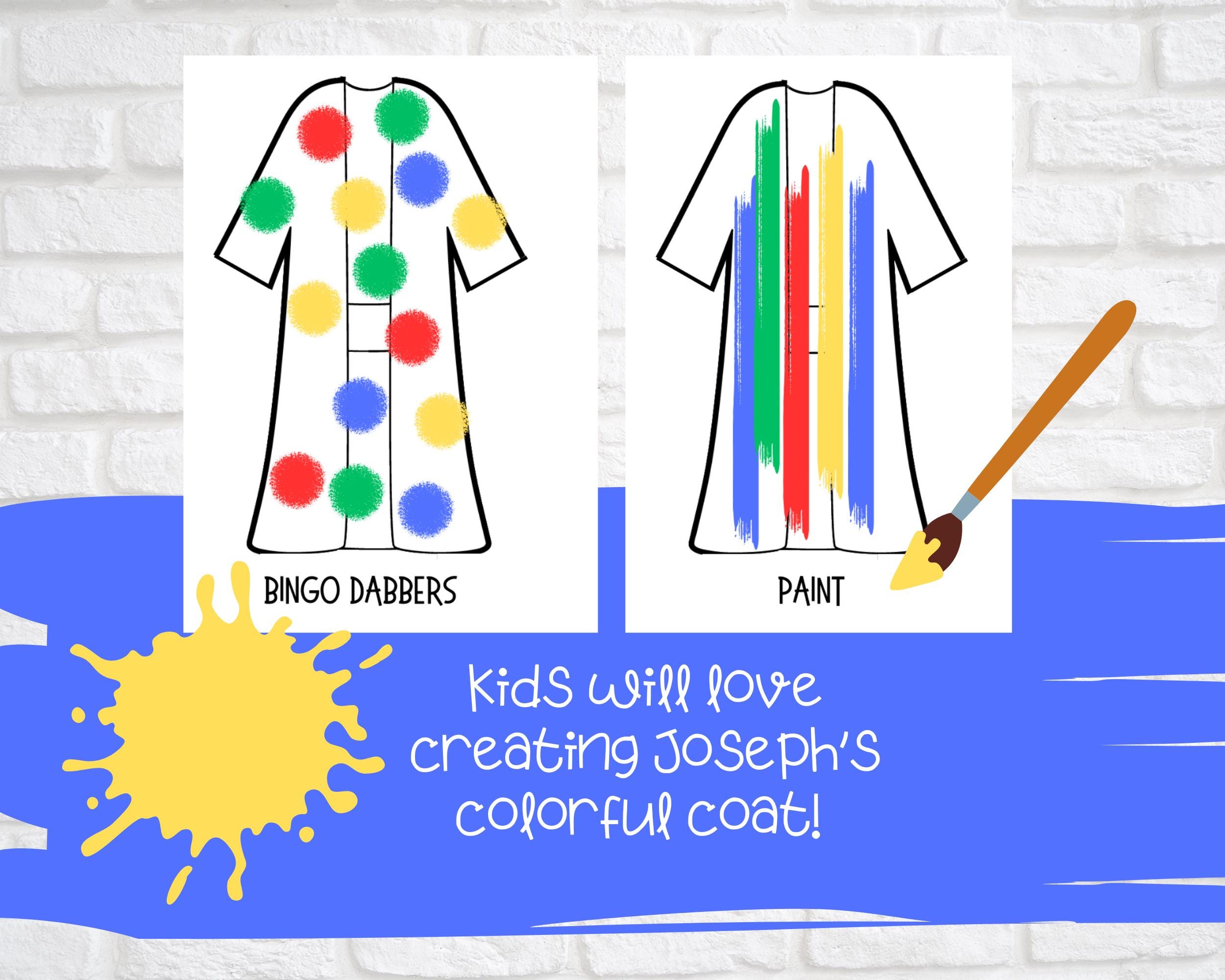 Joseph's Colorful Coat Craft, Sunday School Activity, Kids Church Craft ...