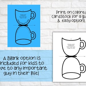 Father's Day Bible Verse Coffee Craft, Printable Father's Day Activity ...