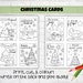 Kids Printable Christmas Cards to Colour, Set of 8, Sunday School ...