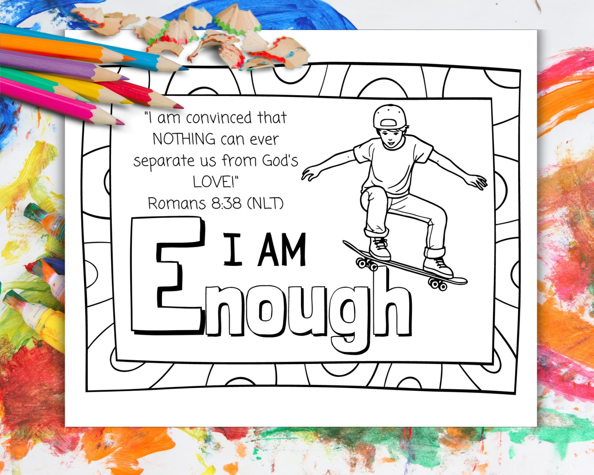 ABC Affirmations Bible Verse Identity in Christ Coloring Pages - Etsy