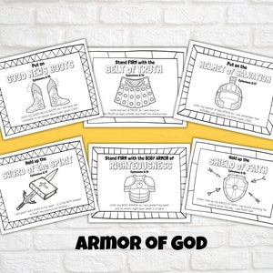 Armor of God Printable Coloring & Activity Pages, Sunday School, Kids ...