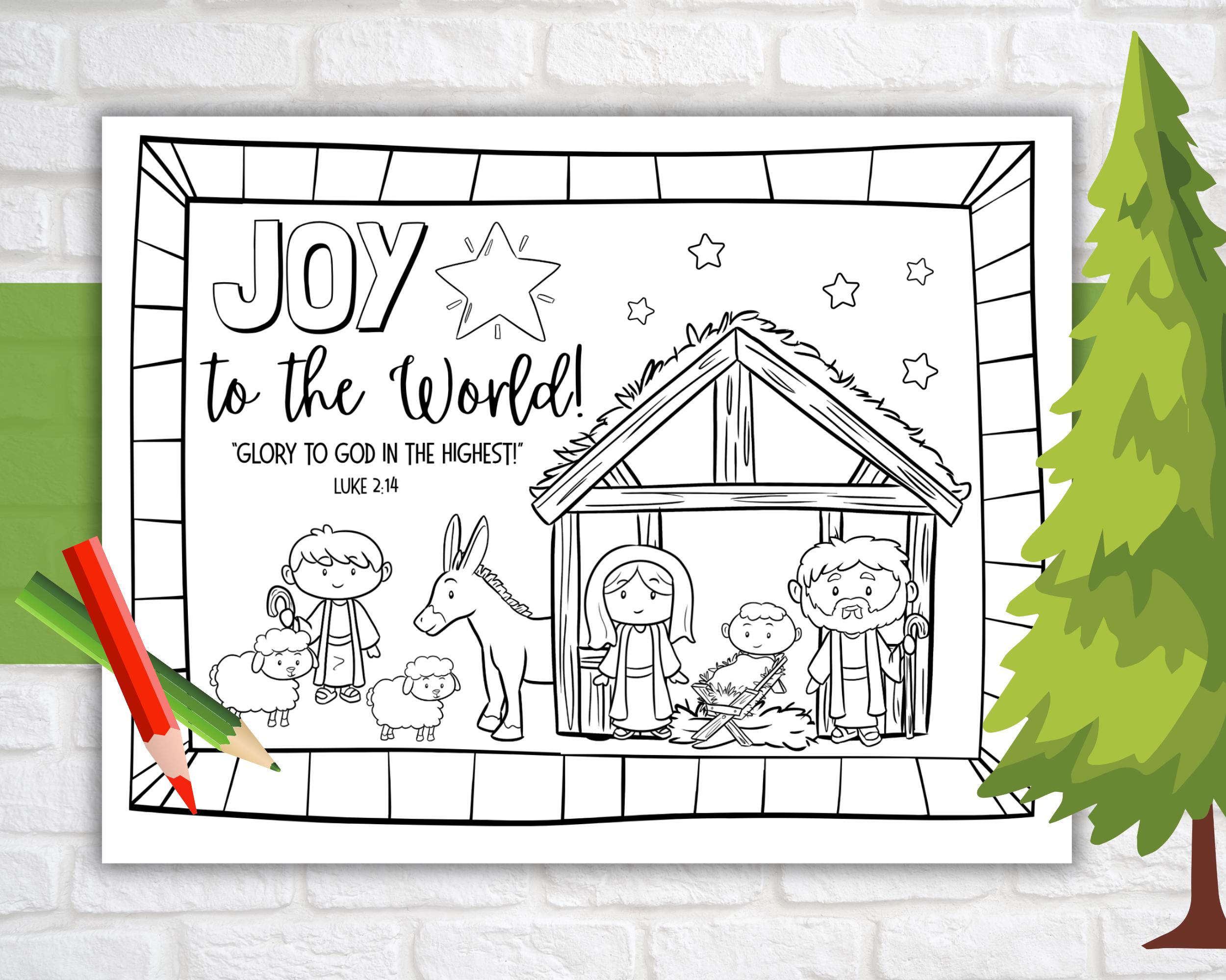 Birth of Jesus Story Strips Coloring and Activity Pages, Christmas ...
