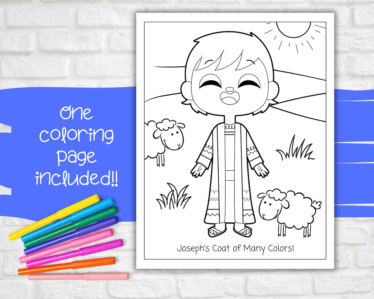 Joseph's Colorful Coat Craft, Sunday School Activity, Kids Church Craft ...