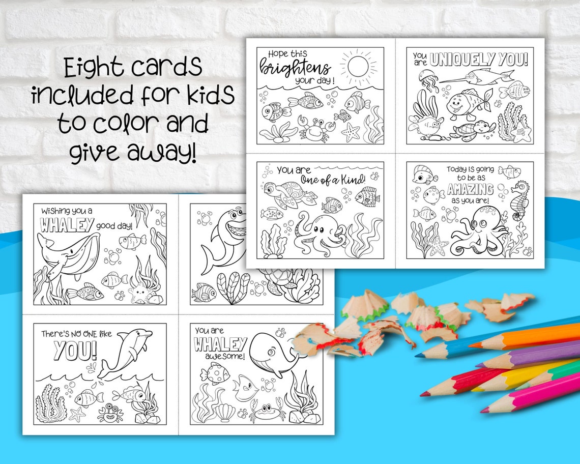 Under the Sea Kids Bible Verse Printable Set of 12 Colouring Pages, Set ...