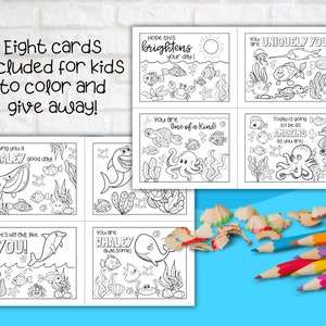 Under the Sea Kids Bible Verse Printable Set of 12 Colouring Pages, Set ...