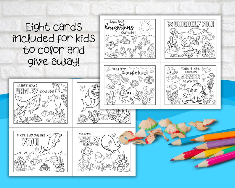 Under the Sea Kids Bible Verse Printable Set of 12 Colouring Pages, Set ...