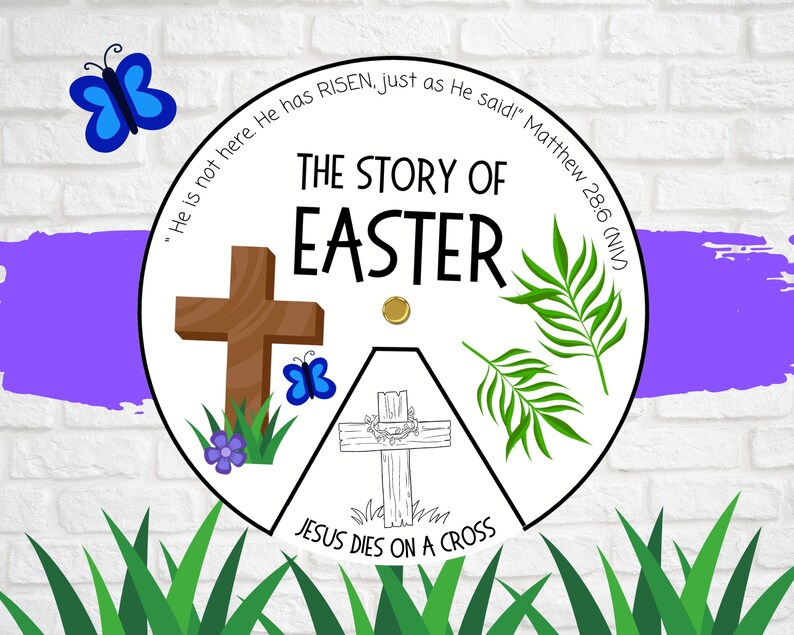 Easter Story Spinner Color Wheel, Sunday School Activity, Kids Church ...