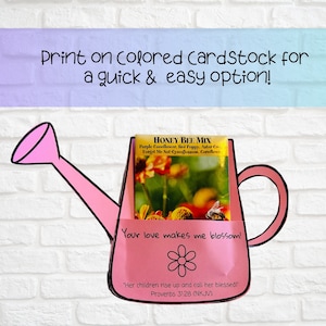 Mother's Day Bible Verse Watering Can Craft, Printable Mother's Day ...
