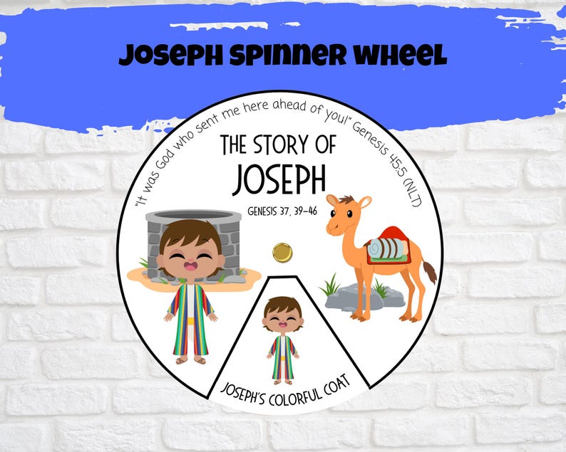 Joseph Story Spinner Wheel, Sunday School Activity, Kids Church Craft ...