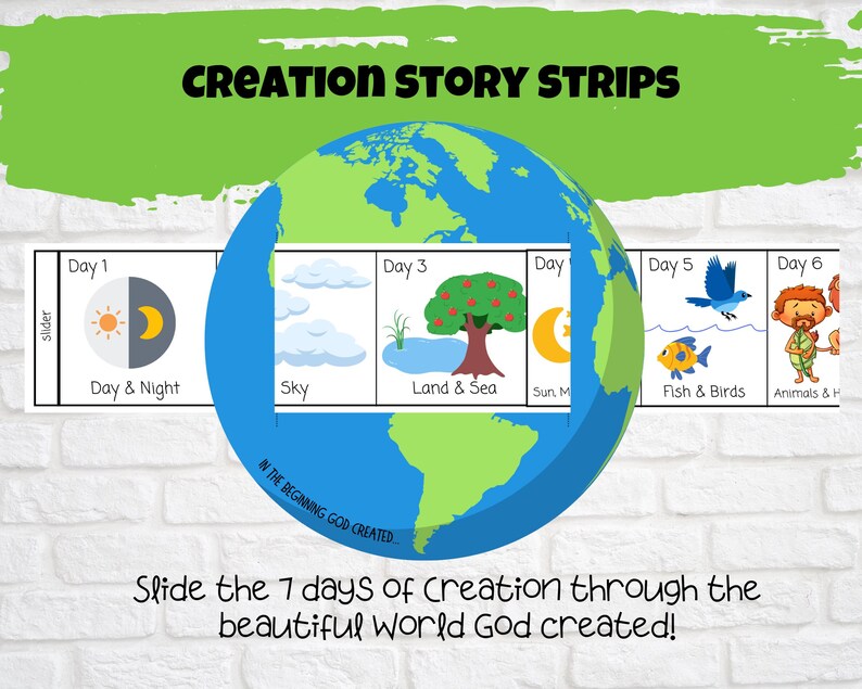 Story of Creation Story Strips, Sunday School Activity, Kids Church ...