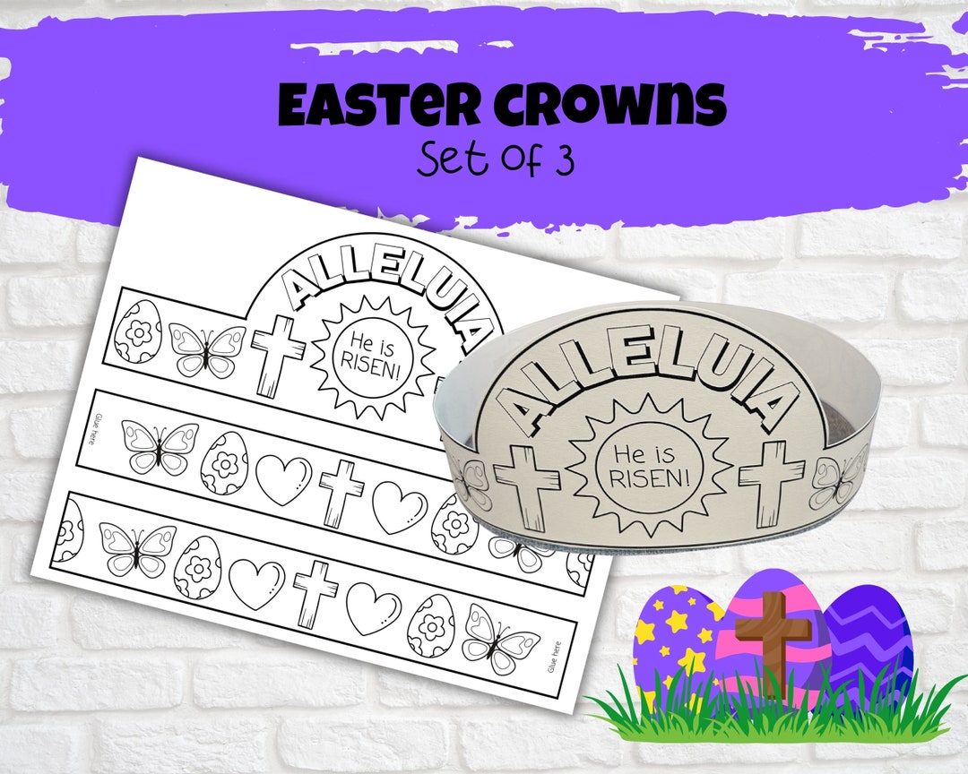 Easter Crown Crafts, Sunday School Activity, Kids Church, Holy Week ...