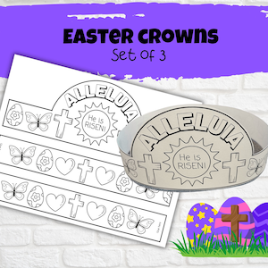 Easter Crown Crafts, Sunday School Activity, Kids Church, Holy Week ...