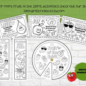 Kids Printable Fruit of the Spirit Craft, Sunday School Activity, Kids ...