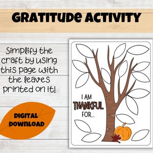 Thanksgiving/fall Gratitude Tree Kids Activity, 30 Faith-filled ...