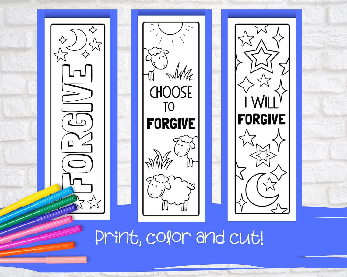 Forgive Printable Coloring Bookmarks, Story of Joseph, Sunday School ...