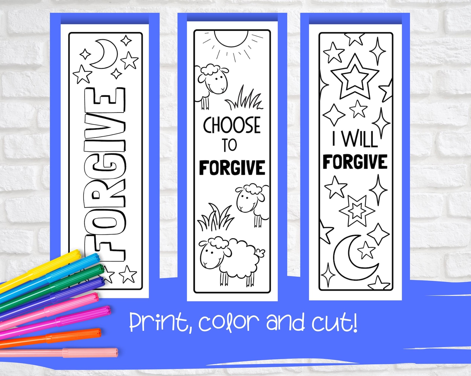 Forgive Printable Coloring Bookmarks, Story of Joseph, Sunday School ...
