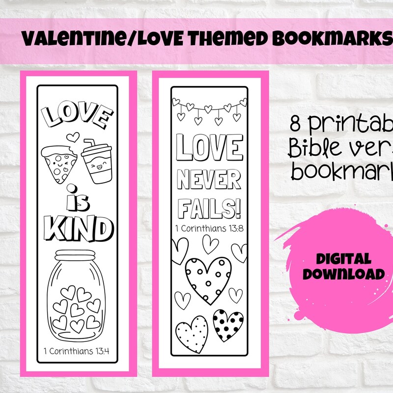 Valentine Bookmark - Etsy