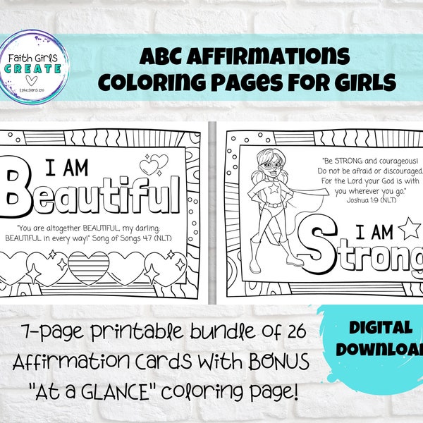 Identity in Christ Coloring Pages - Etsy