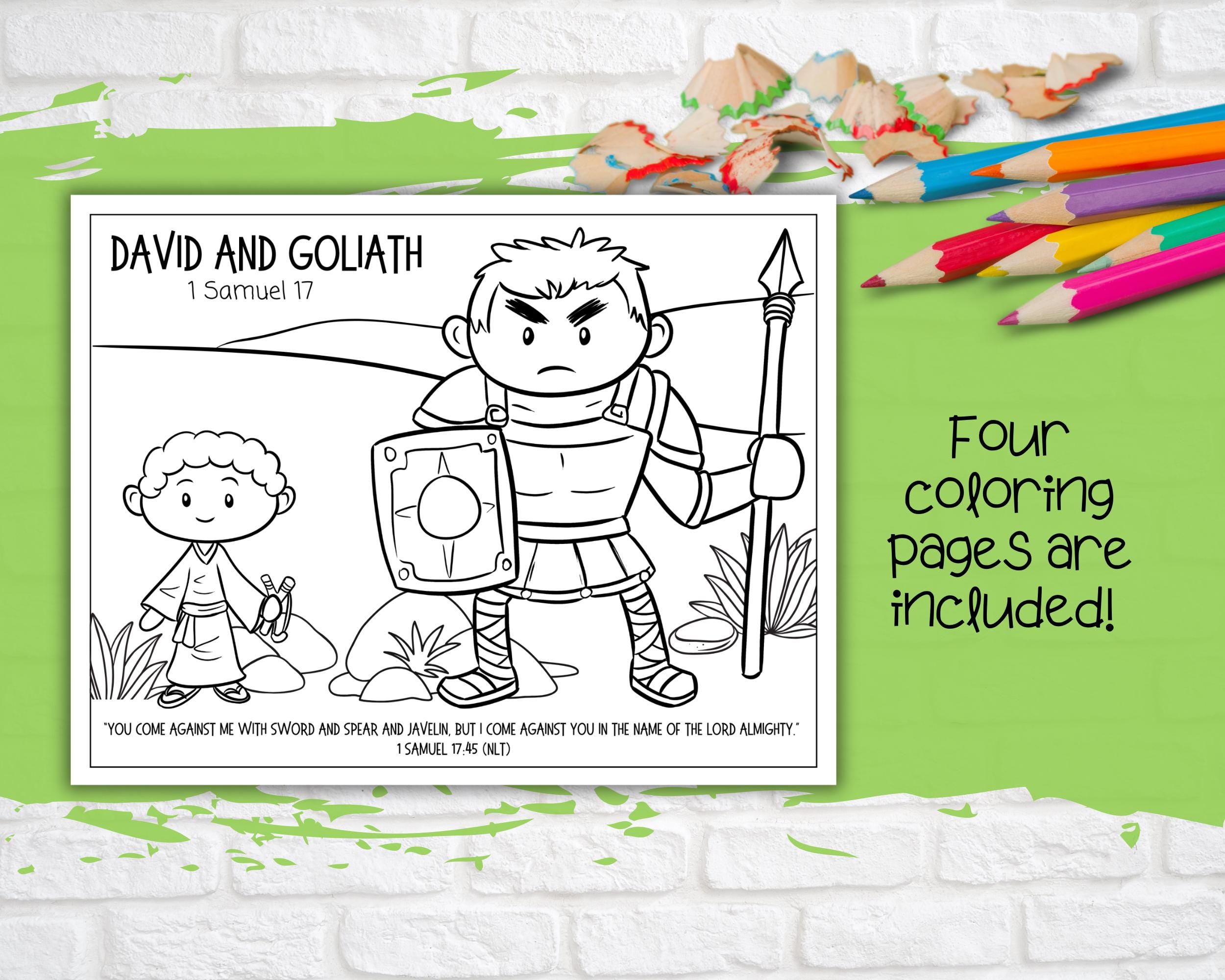 David and Goliath Story Strips, Sunday School Activity, Kids Church ...