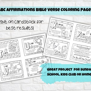 ABC Affirmations Bible Verse Identity in Christ Coloring Pages for BOYS ...