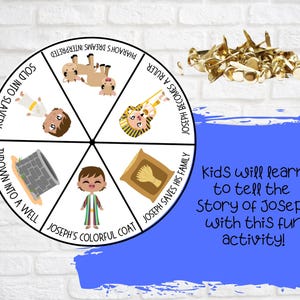 Joseph Story Spinner Wheel, Sunday School Activity, Kids Church Craft ...