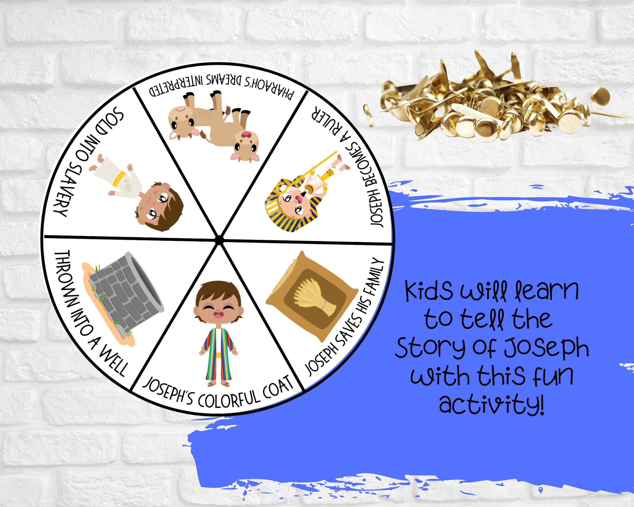 Joseph Story Spinner Wheel, Sunday School Activity, Kids Church Craft ...