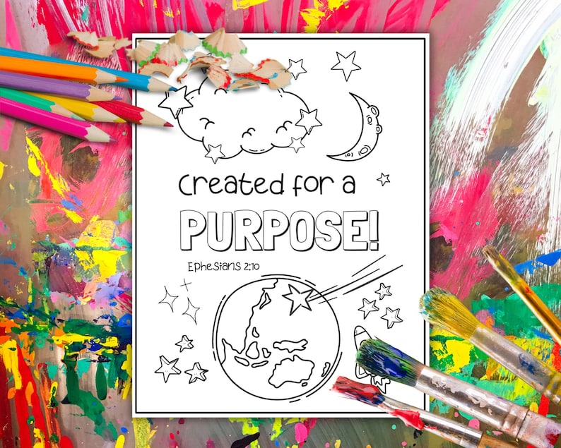 Affirmation Bible Verse Colouring Set, Faith Girls, Kids Printable ...