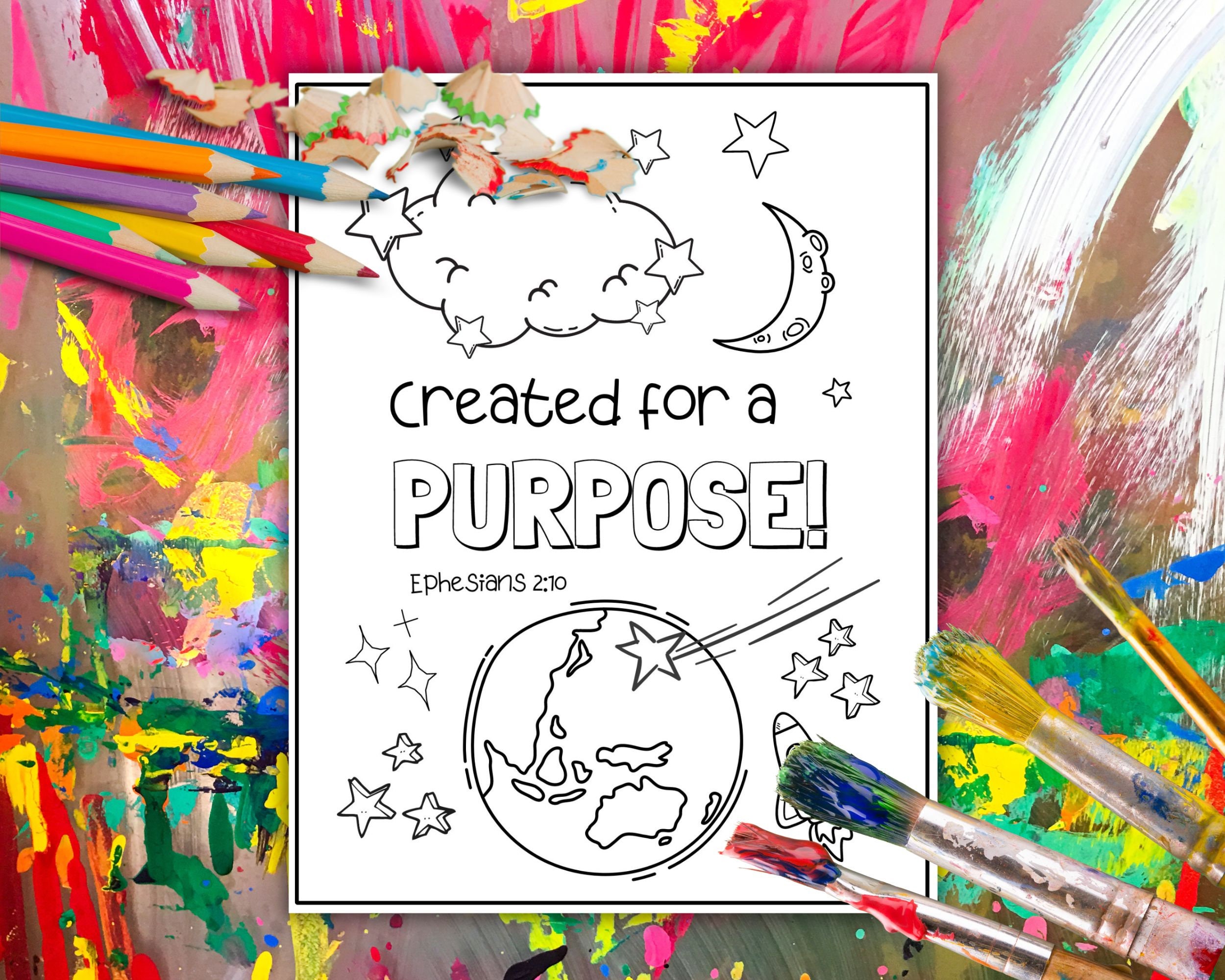 Affirmation Bible Verse Colouring Set, Faith Girls, Kids Printable ...