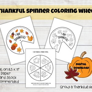 Thankful Spinner Coloring Wheel, Thanksgiving/fall Bible Themed ...