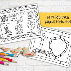 Armor of God Printable Coloring & Activity Pages, Sunday School, Kids ...