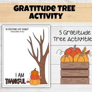 Thanksgiving/fall Gratitude Tree Kids Activity, 30 Faith-filled ...