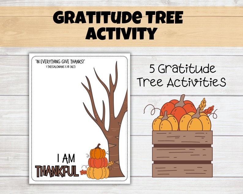 Thanksgiving/fall Gratitude Tree Kids Activity, 30 Faith-filled ...
