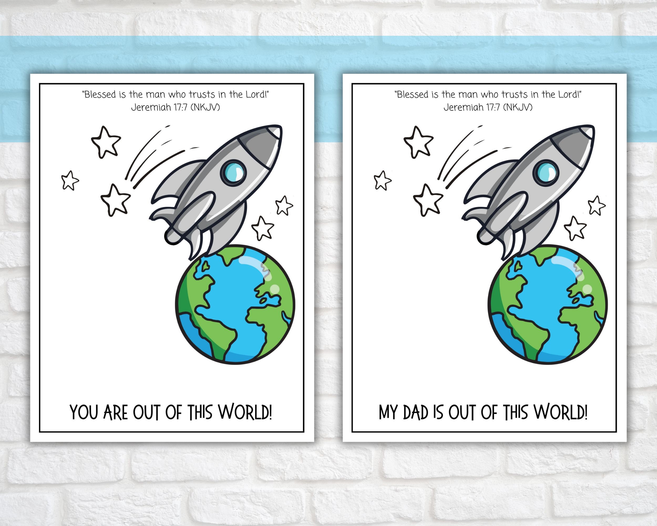 Father's Day Bible Verse Handprint Bundle, Printable Father's Day Craft ...