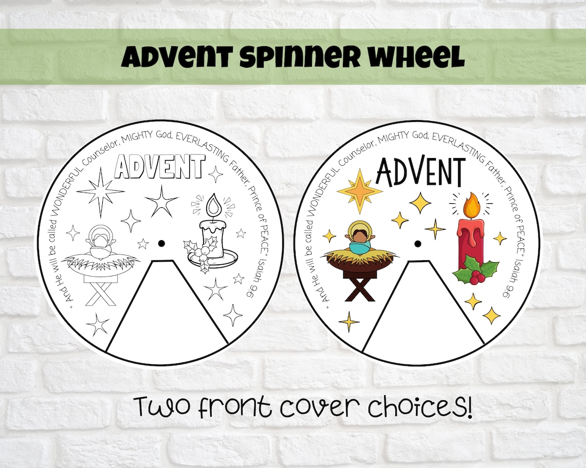 Kids Printable Advent Spinner Color Wheel, Nativity Sunday School ...