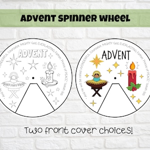 Kids Printable Advent Spinner Color Wheel, Nativity Sunday School ...
