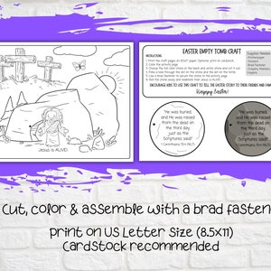 Easter Empty Tomb Craft, Sunday School Activity, Kids Church, Holy Week ...