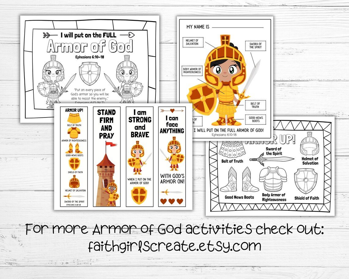 Kids Armor of God Story Spinner Color Wheel, Sunday School Activity ...