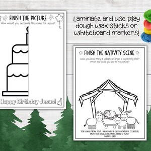 Happy Birthday Jesus Activity Pages, Set of 12 Fun and Creative ...