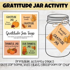 Thanksgiving/fall Gratitude Jar Kids Activity, 30 Faith-filled ...
