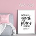 God Has Great Plans for Me, Printable Bible Wall Art, Affirmation Art ...